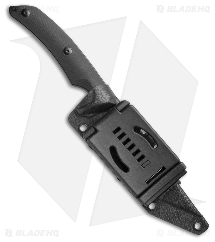 Bastinelli PY Tanto Fixed Blade Knife Black G-10 (5" Black) - Blade HQ