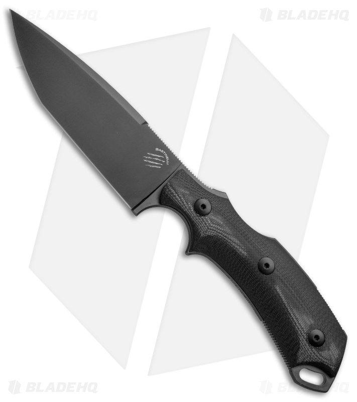 Bastinelli RED V2 Fixed Blade Knife Black G-10 (4" Black) - Blade HQ