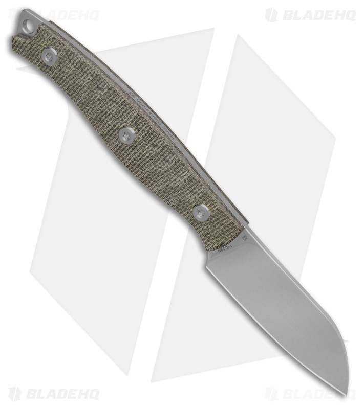 Bestech Heidi Blacksmith Fixed Blade Knife OD Green Canvas Micarta