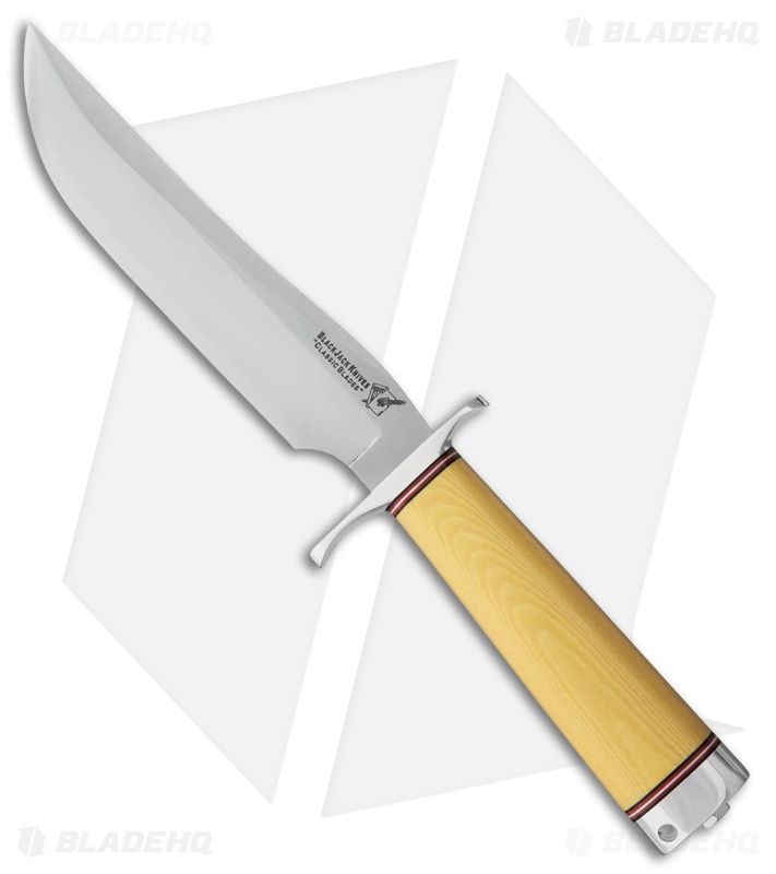BlackJack Classic Model 3 Fixed Blade Knife Ivory Micarta (7" A-2 Satin ...