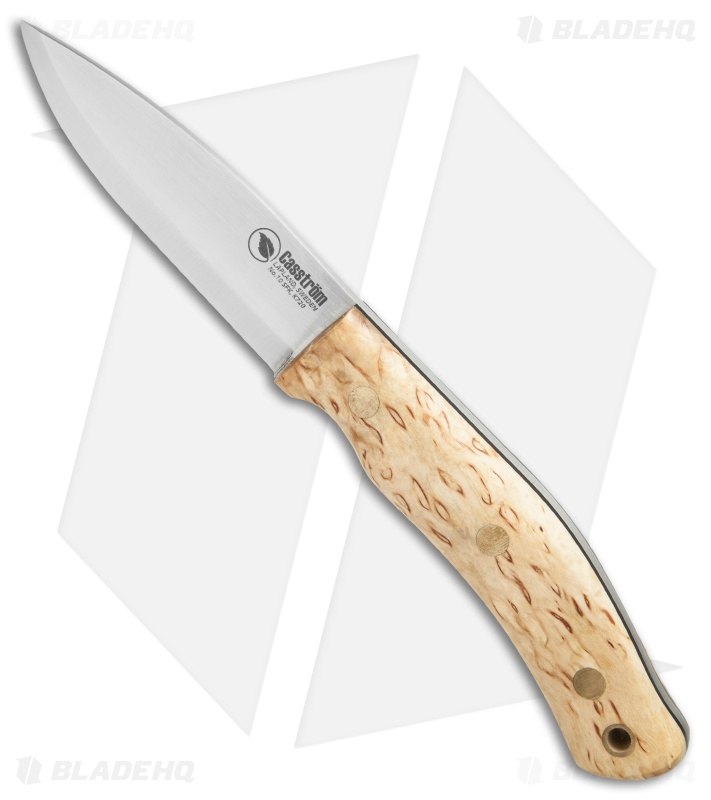Casstrom No. 10 SFK Fixed Blade Knife Curly Birch w/ Firesteel (3.75 ...
