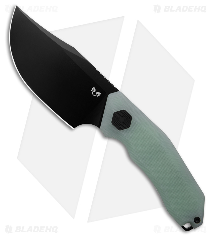 Damned Designs Cerberus Fixed Blade Knife Jade G-10 (4" Black) - Blade HQ