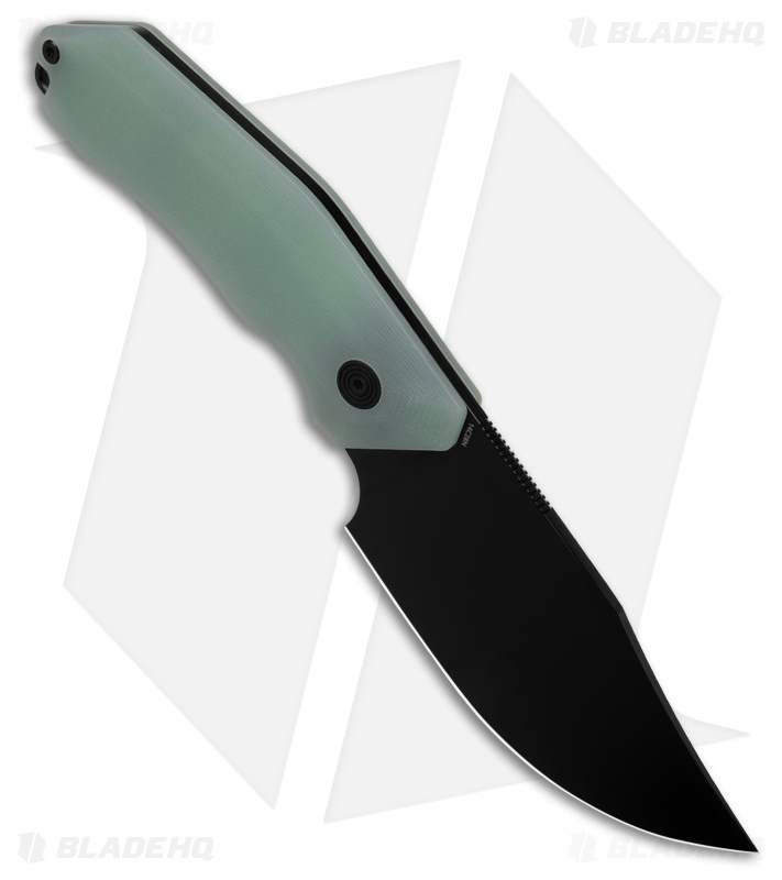 Damned Designs Cerberus Fixed Blade Knife Jade G-10 (4" Black) - Blade HQ