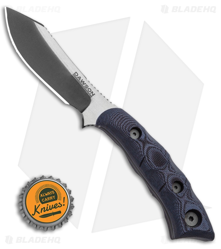 Dawson Knives Snakebite Knife | Black/Gray G-10 - Blade HQ