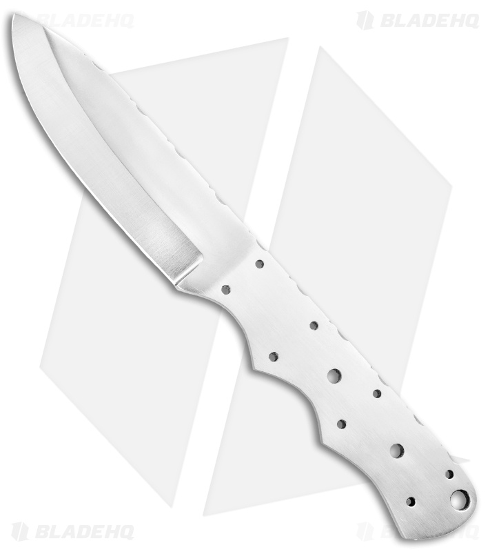 Tallen Drop Point Fixed Blade Blank (4.25" Satin) - Blade HQ