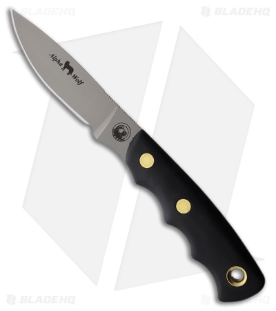 Knives of Alaska Alpha Wolf Knife Black SureGrip BB S30V