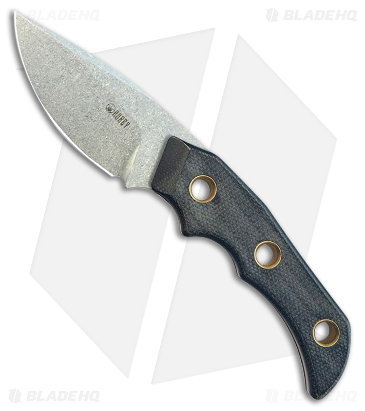 Kubey Willumsen Hunter Fixed Blade Drop Point Knife Black Micarta SW