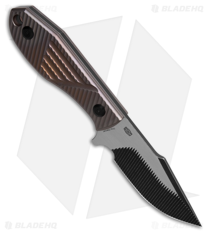 Kansept Knives Tiny Dancer Fixed Blade Knife Bronze Ti
