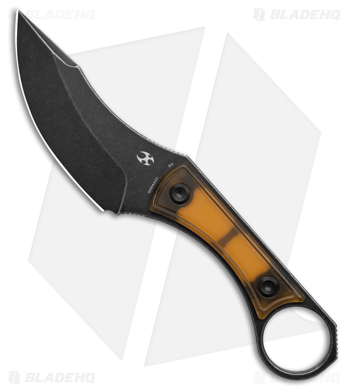 Kansept Knives Niko Fixed Blade Knife Amber PEI Black SW