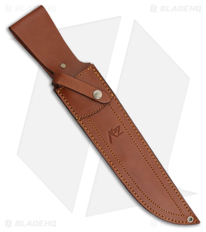 Katz Knives Alamo Bowie Fixed Blade Knife Cherry (10" Satin) - Blade HQ