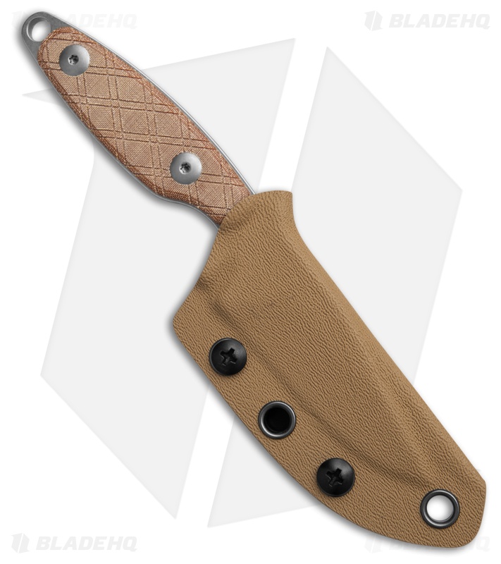 Kizer Muskrat Fixed Blade Brown Micarta Drop Point SW 154CM