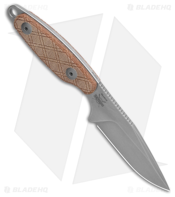 Kizer Muskrat Fixed Blade Brown Micarta Drop Point SW 154CM