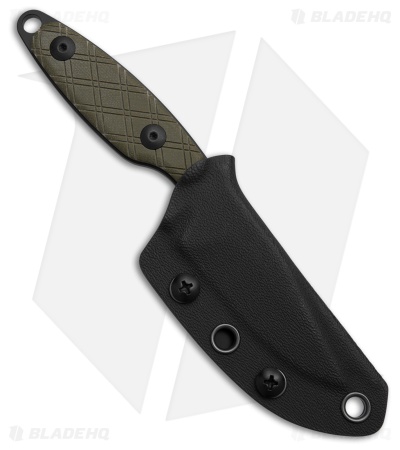 Kizer Muskrat Fixed Blade OD Green G-10 Drop Point Black D2