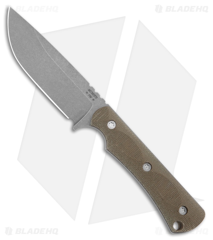 McNees Ridge Runner Fixed Blade Knife Green Micarta SW