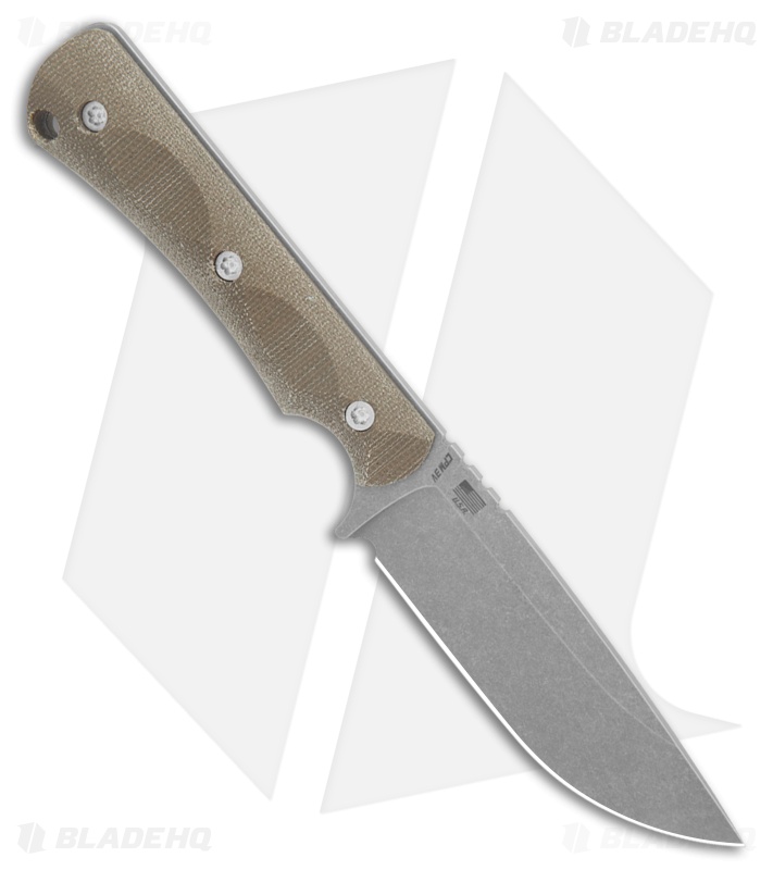 McNees Ridge Runner Fixed Blade Knife Green Micarta SW