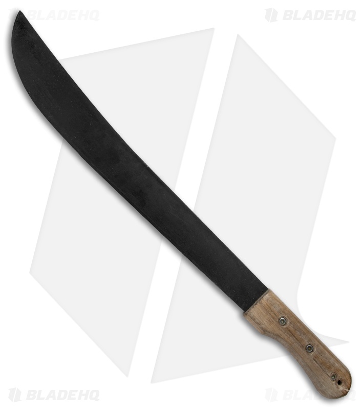 Okapi Bush Machete Fixed Blade Knife Wood (16.5" Black) - Blade HQ