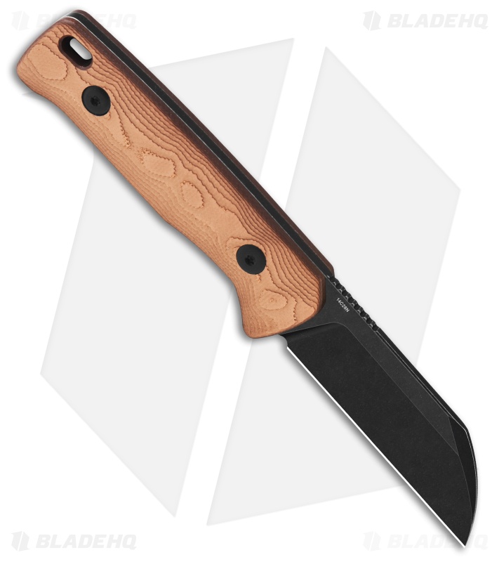QSP Baby Penguin Fixed Blade Knife Copper Foil G-10 Black SW