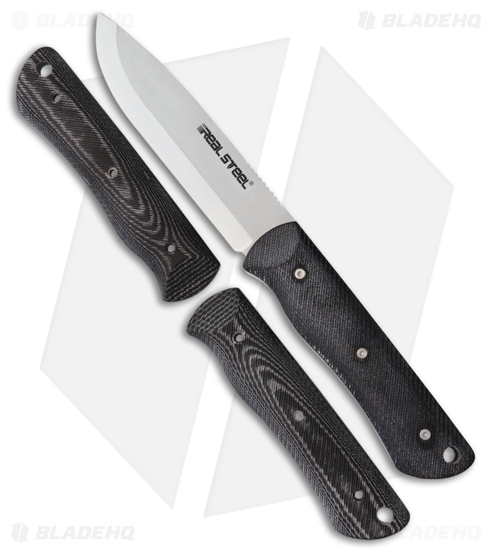 Real Steel Bushcraft Fixed Blade Knife White/Black G-10 (4" Satin ...