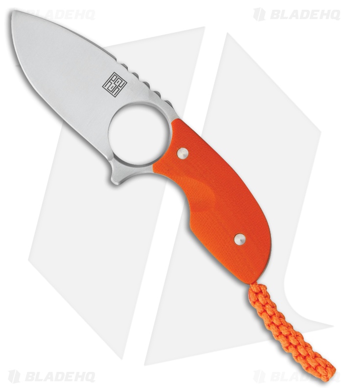 Real Steel Mini 127 Fixed Blade Neck Knife Orange G-10 (2.75" Satin ...