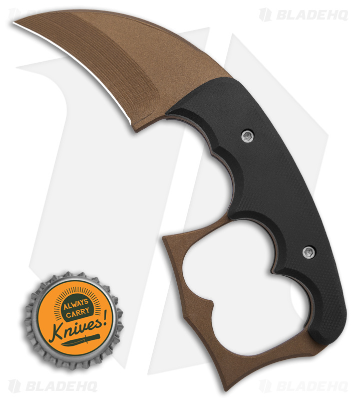 Red Horse Knife Malice Black G-10 (2.6" Bronze) - Blade HQ