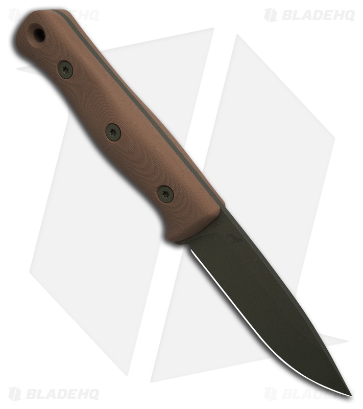 Reiff Knives F4 Bushcraft Survival Knife Crocodile Tan G-10