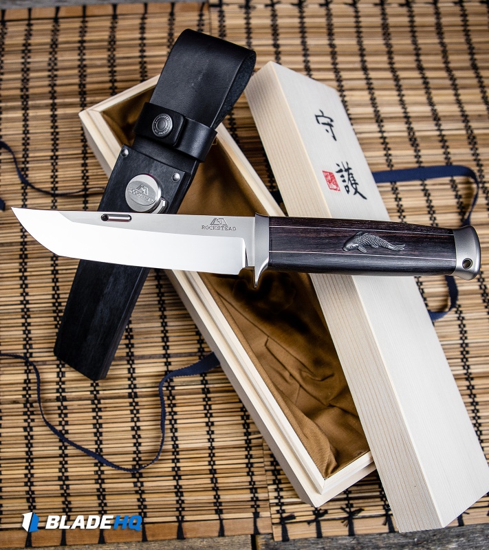 Rockstead DON-T-ZDP Fixed Blade Knife Ebony/Fish (5.25" Mirror) - Blade HQ