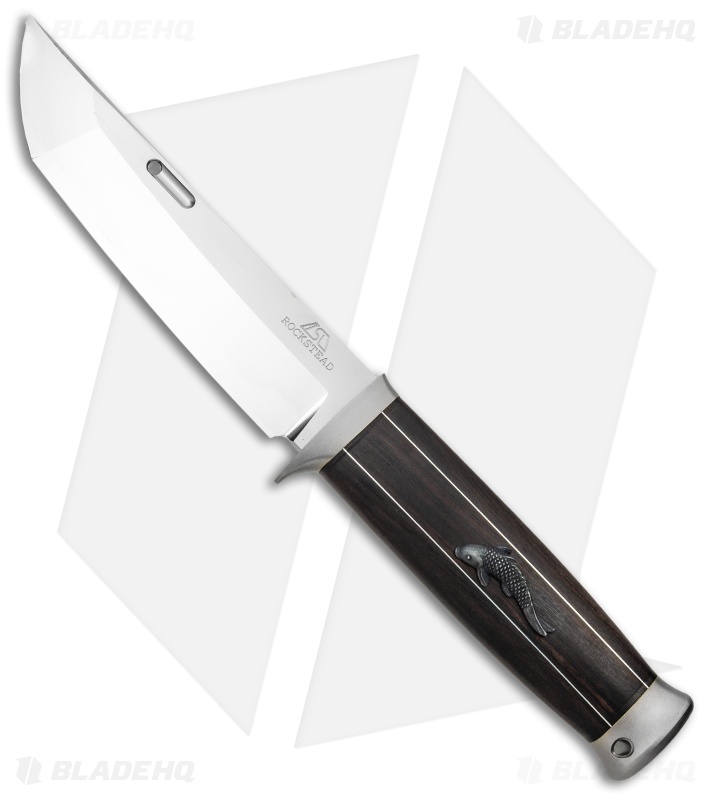 Rockstead DON-T-ZDP Fixed Blade Knife Ebony/Fish (5.25" Mirror) - Blade HQ