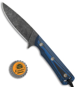 Smith & Sons Comanche Fixed Blade Knife Blue/Black G-10 (3.6" Black SW ...