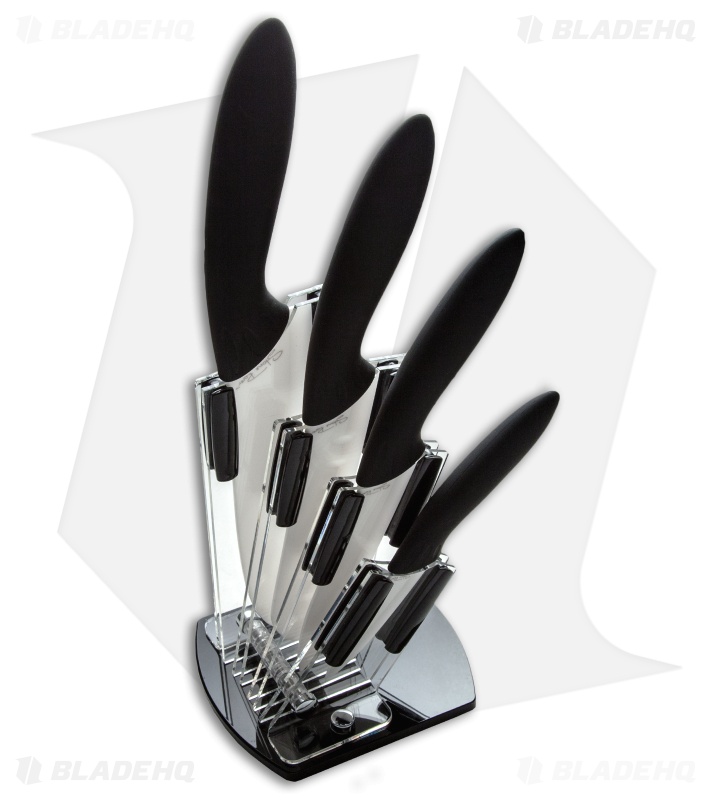 Stone River Gear 4 Piece Ceramic Kitchen Set w/ Holder - SRG43CKWH ...