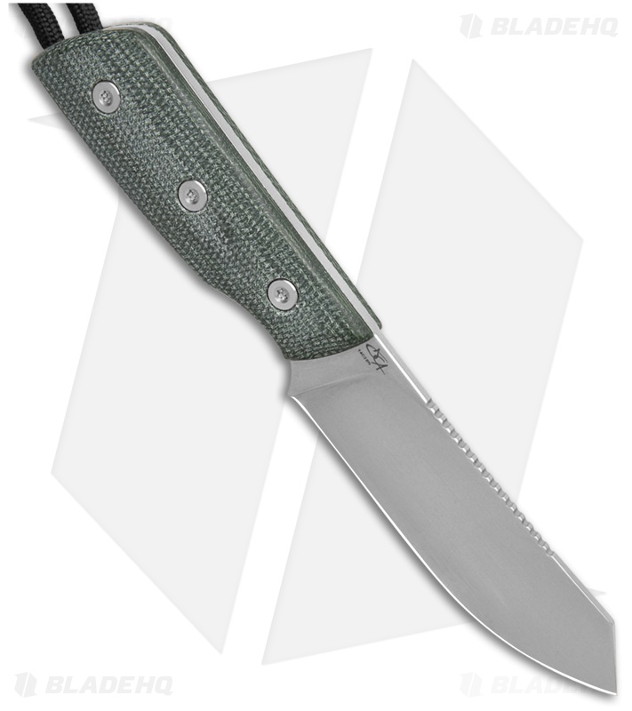 StraightLine EDC Digger Fixed Blade Knife Green Micarta SW