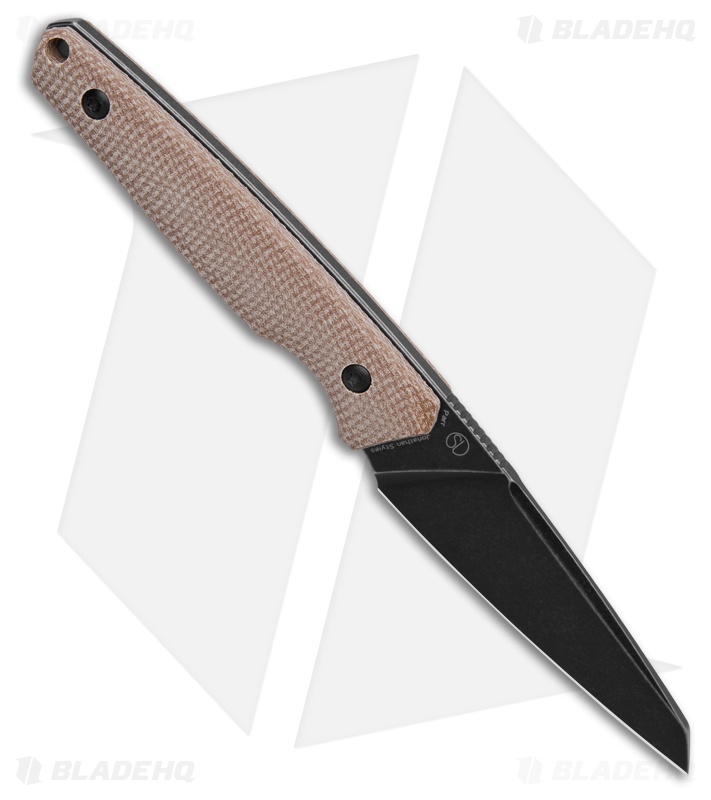 Tenable Knives Parr Fixed Blade Knife Brown Micarta Black SW