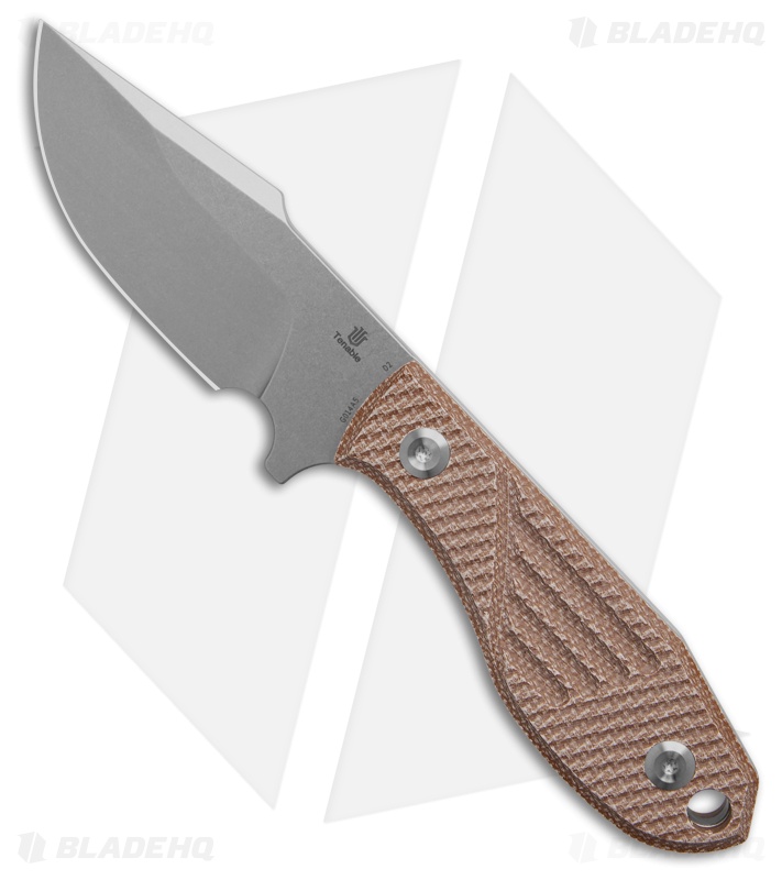 Tenable Knives Tiny Dancer Fixed Blade Knife Brown Micarta SW