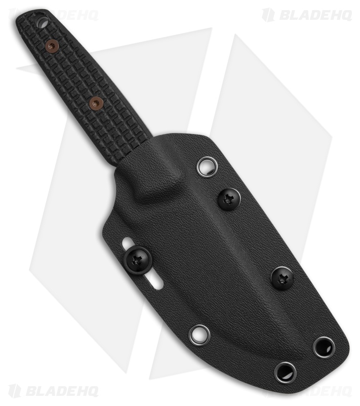 Vosteed Mink Fixed Blade Black G-10 Clip Point Copper 14C28N