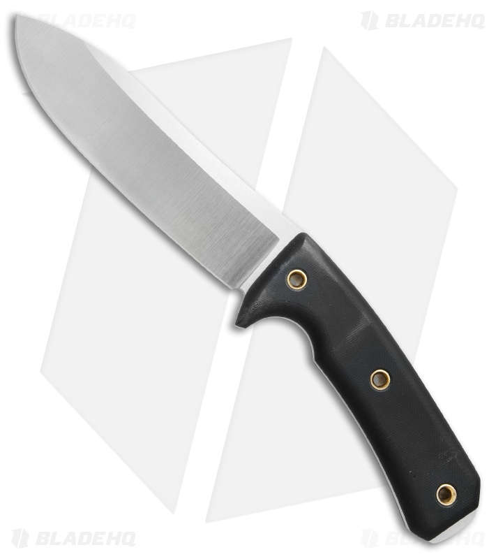Wallace Edged Tools SPEAR 1 Fixed Blade Knife Black G-10 (5.75" Satin ...