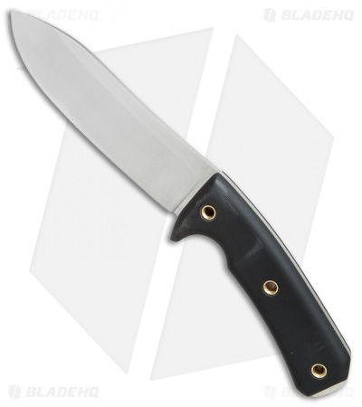 Wallace Edged Tools SPEAR 1 Fixed Blade Knife Black G-10 (5.75" Satin ...