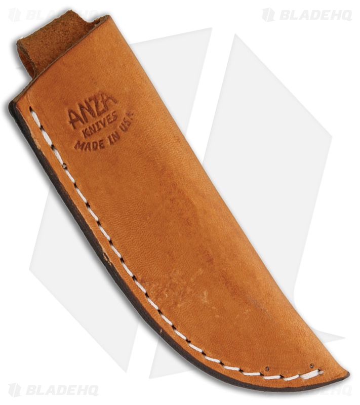 Anza Knives 23-AJB Fixed Blade Burnt Amber Bone (2.75" Satin) - Blade HQ