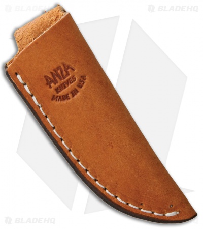 Anza Knives 81-AJB Fixed Blade Knife Amber Bone (2.5" Satin) - Blade HQ