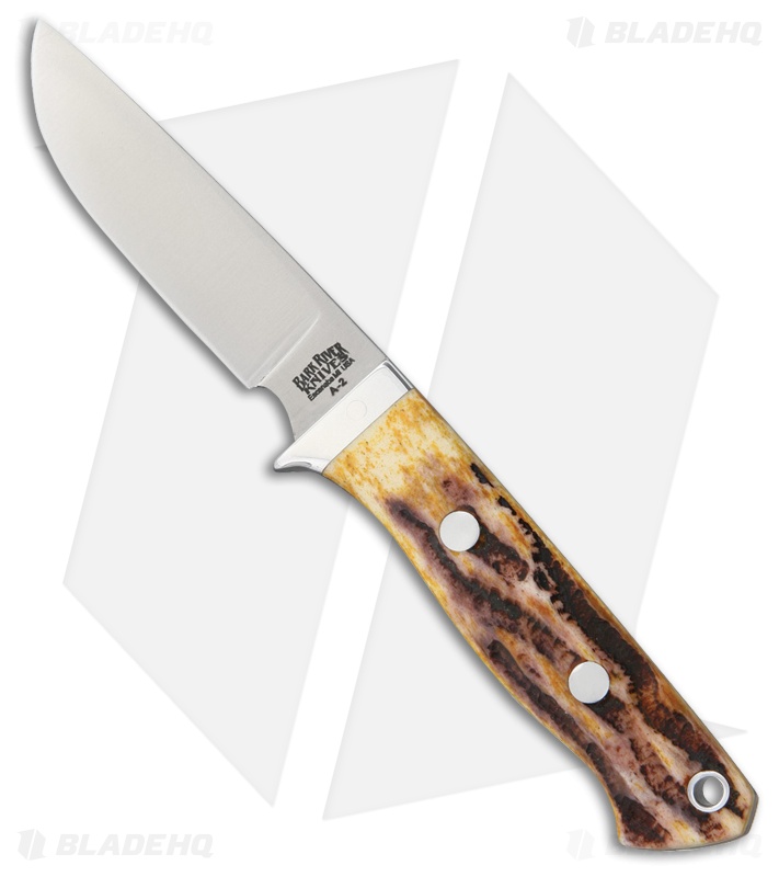 Bark River Huntsman Fixed Blade Knife Antique Stag Bone (3.25" Satin ...