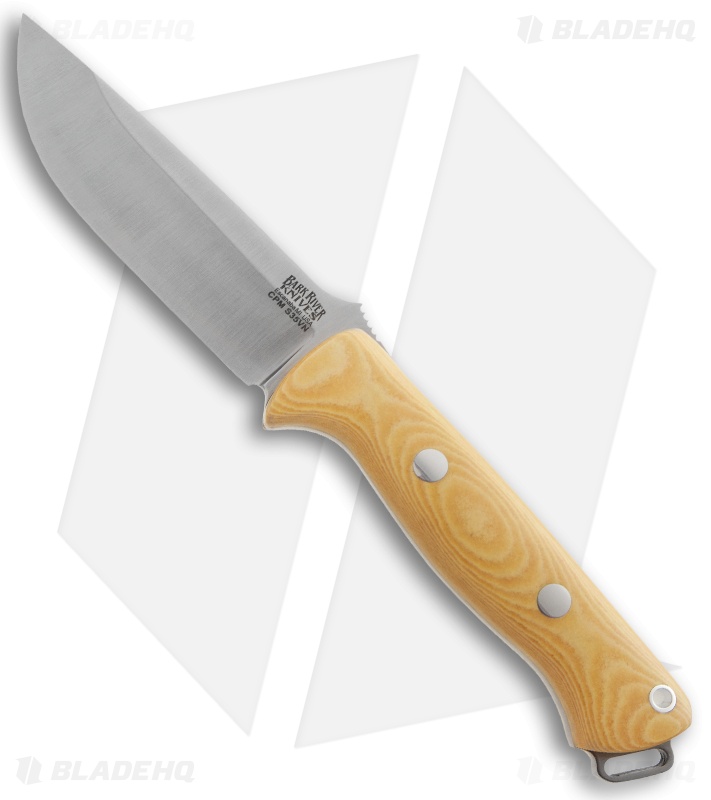 Bark River Bravo 1 Knife Antique Ivory Micarta - Blade HQ