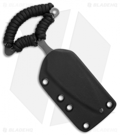 Bastinelli Push Dagger Fixed Blade Knife Black Paracord Wrap (3" Satin ...