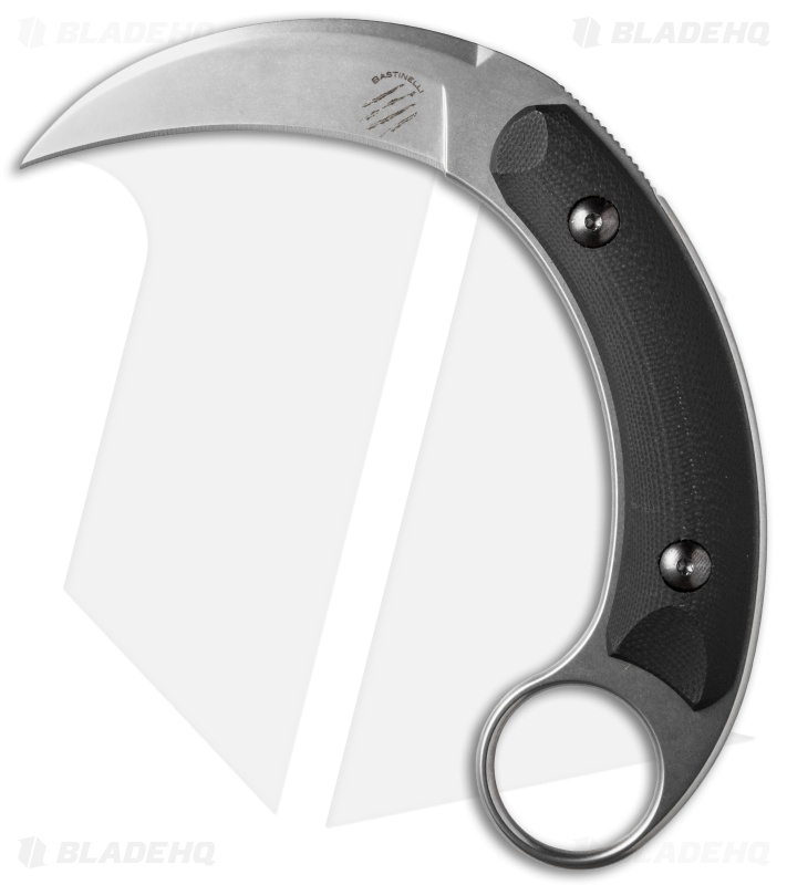 Bastinelli Kalinou Karambit Fixed Blade Knife (2.75" Stonewash) Fox ...