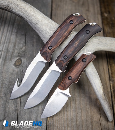 Benchmade Hidden Canyon Hunter Knife Wood Fixed Blade (2.67" Stonewash ...