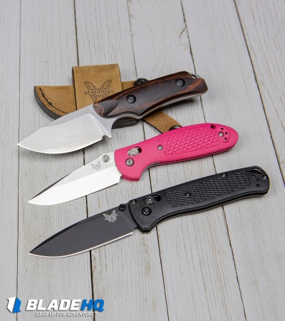 Benchmade Hidden Canyon Hunter Knife Wood Fixed Blade (2.67" Stonewash ...