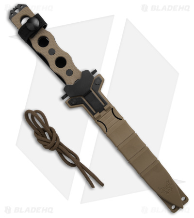 Benchmade SOCP Fixed Blade Knife Black G-10 Black Serr