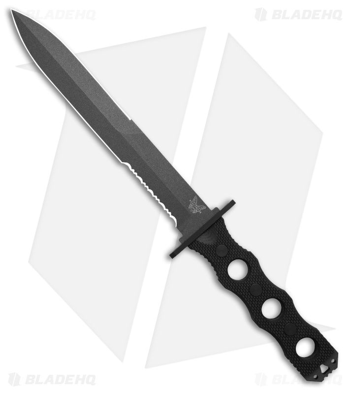Benchmade 185SBK SOCP Fixed Blade Serrated Knife - Blade HQ