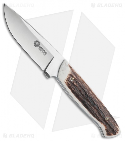 Boker Arbolito Stag Hunter Fixed Blade Knife Stag (3.5" Satin) 02BA319H ...
