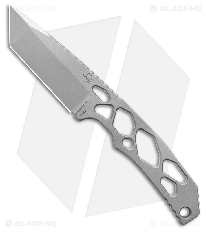 Boker Superlight Tanto Fixed Blade Gray Steel Tanto Satin D2