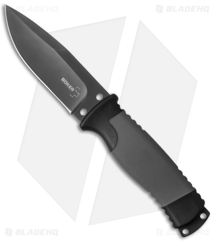 Boker Plus Outdoorsman Fixed Blade Knife (3.75" Gray Ti) 02BO004 - Blade HQ
