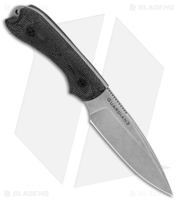 Bradford Guardian3 | Black Micarta | False Edge - Blade HQ