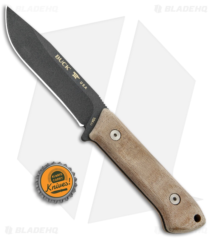 Buck Compadre - Camp Knife | Natural Canvas Micarta | Blade HQ